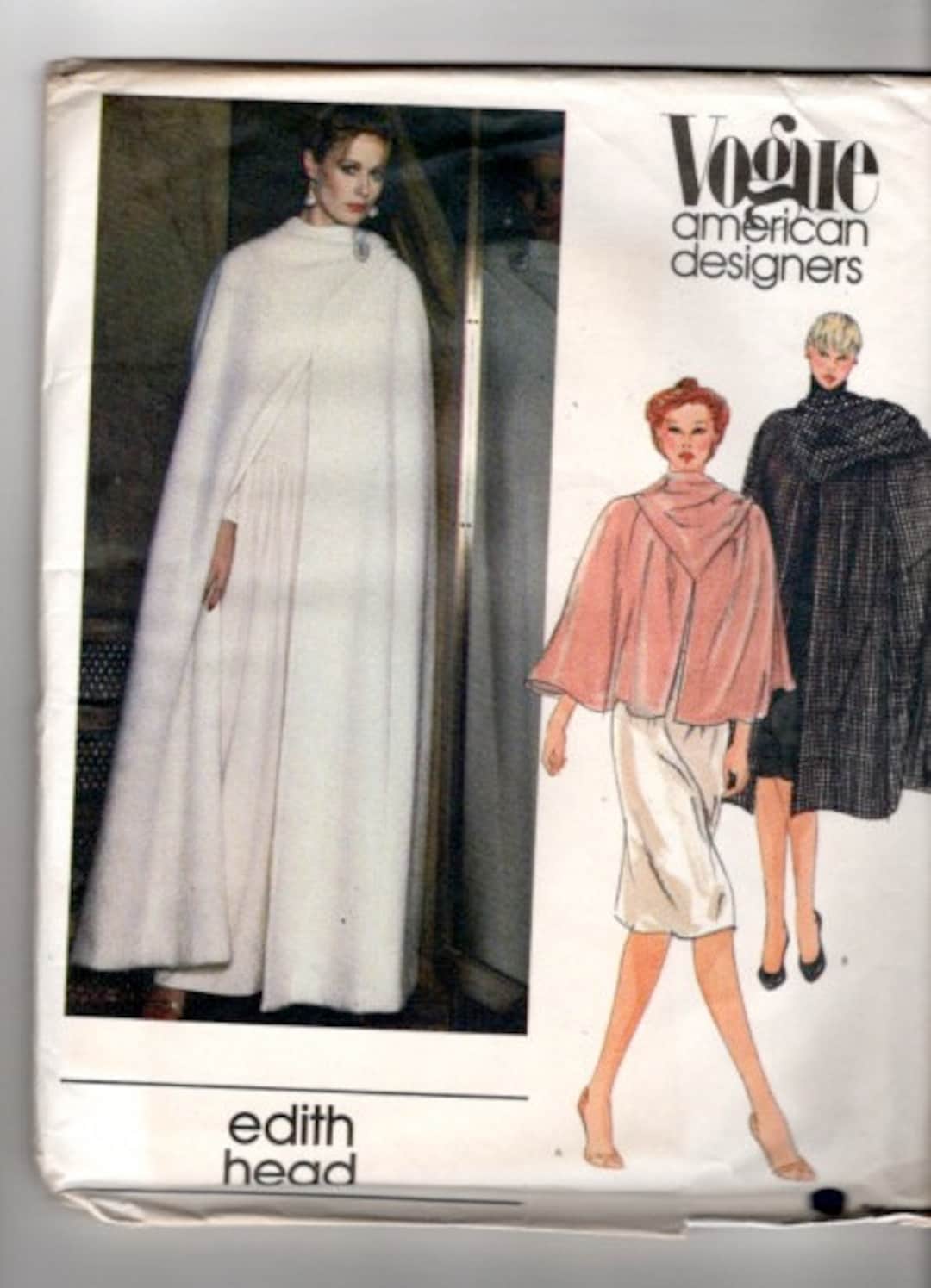 UNCUT Sewing Pattern Vogue 2617 American Designers Series for Cape in ...