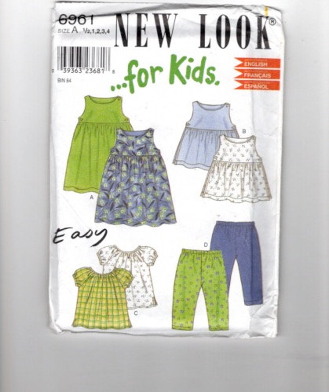 UNCUT Sewing Pattern New Look 6961 for Girl's Dress - Etsy