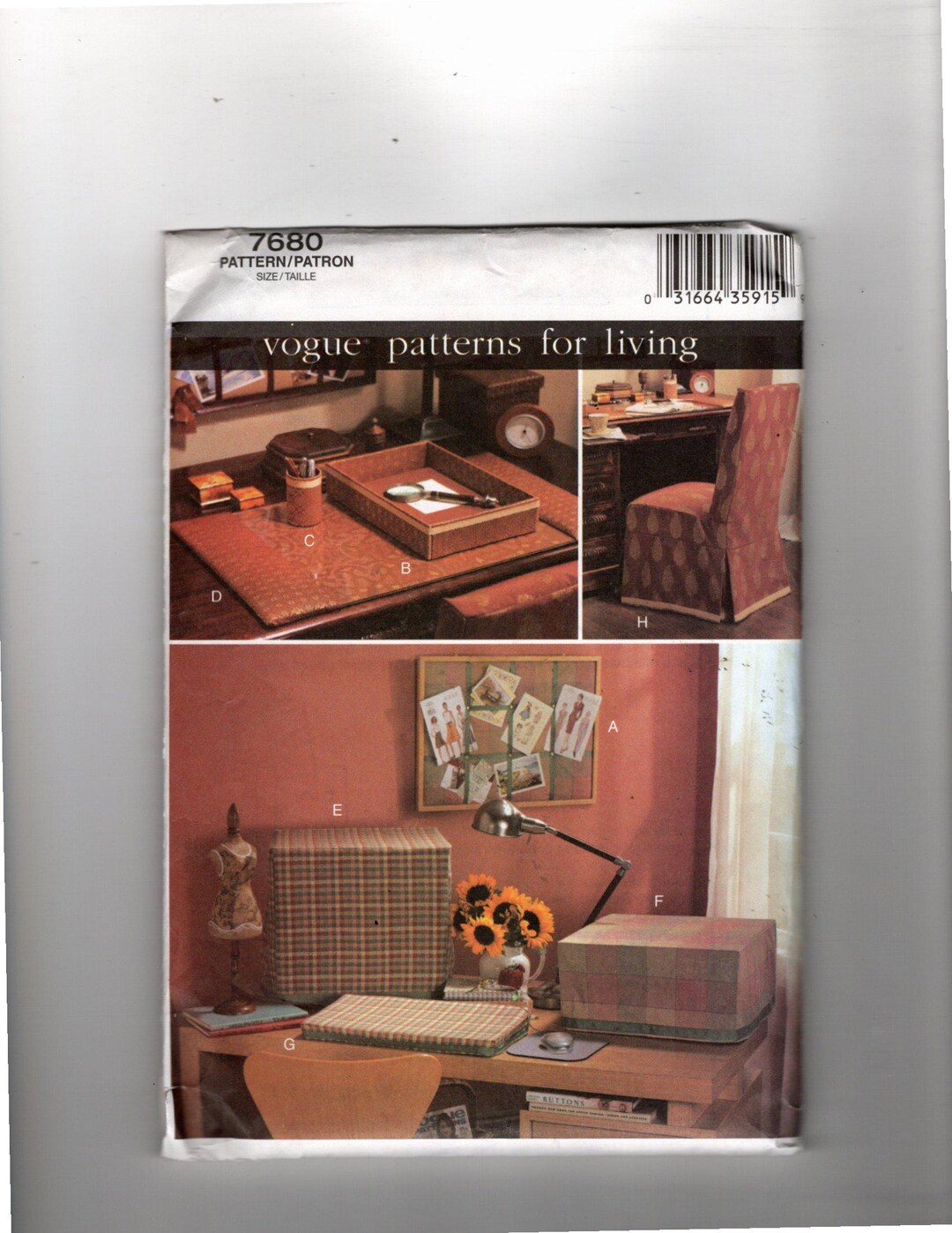 UNCUT Sewing Pattern Vogue 7680 for Hope Office Accessories, Craft ...