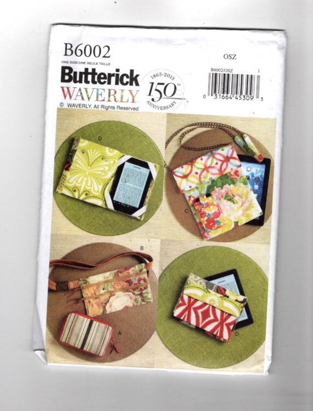 UNCUT Sewing Pattern Butterick 6002 for Zippered Case, Fanny Pact and ...