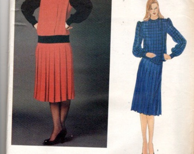 UNCUT Sewing Pattern Vogue 2637 for Top and Skirt Sz 8, Vogue Paris ...