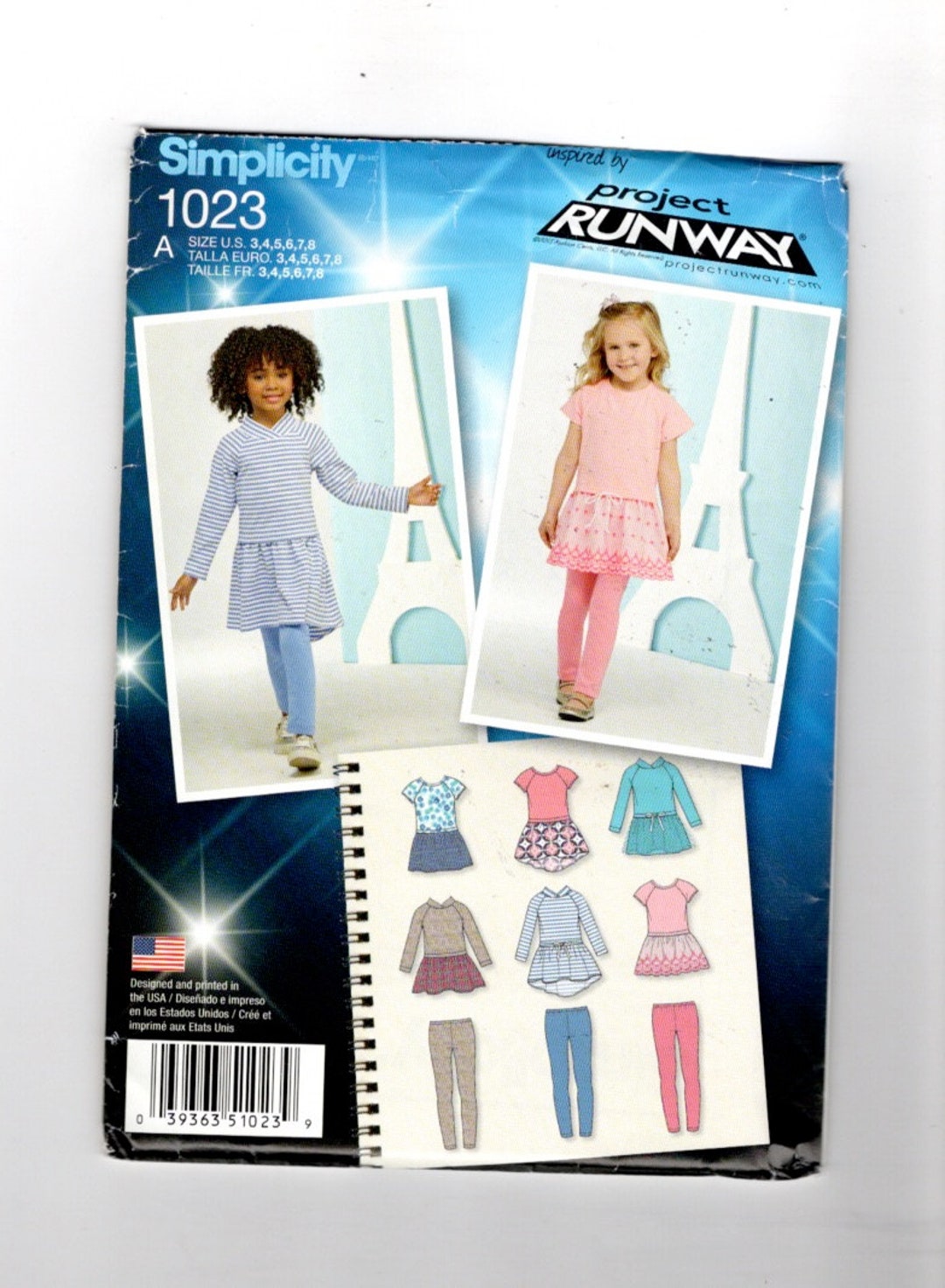UNCUT Sewing Pattern Simplicity 1023 for Girls' Dress Variations and ...