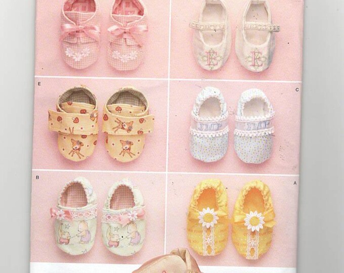 UNCUT Sewing Pattern Simplicity 2471 for Baby Shoe Variations, Infant ...