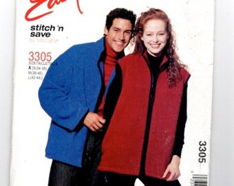 Fleece Jacket Pattern - Etsy