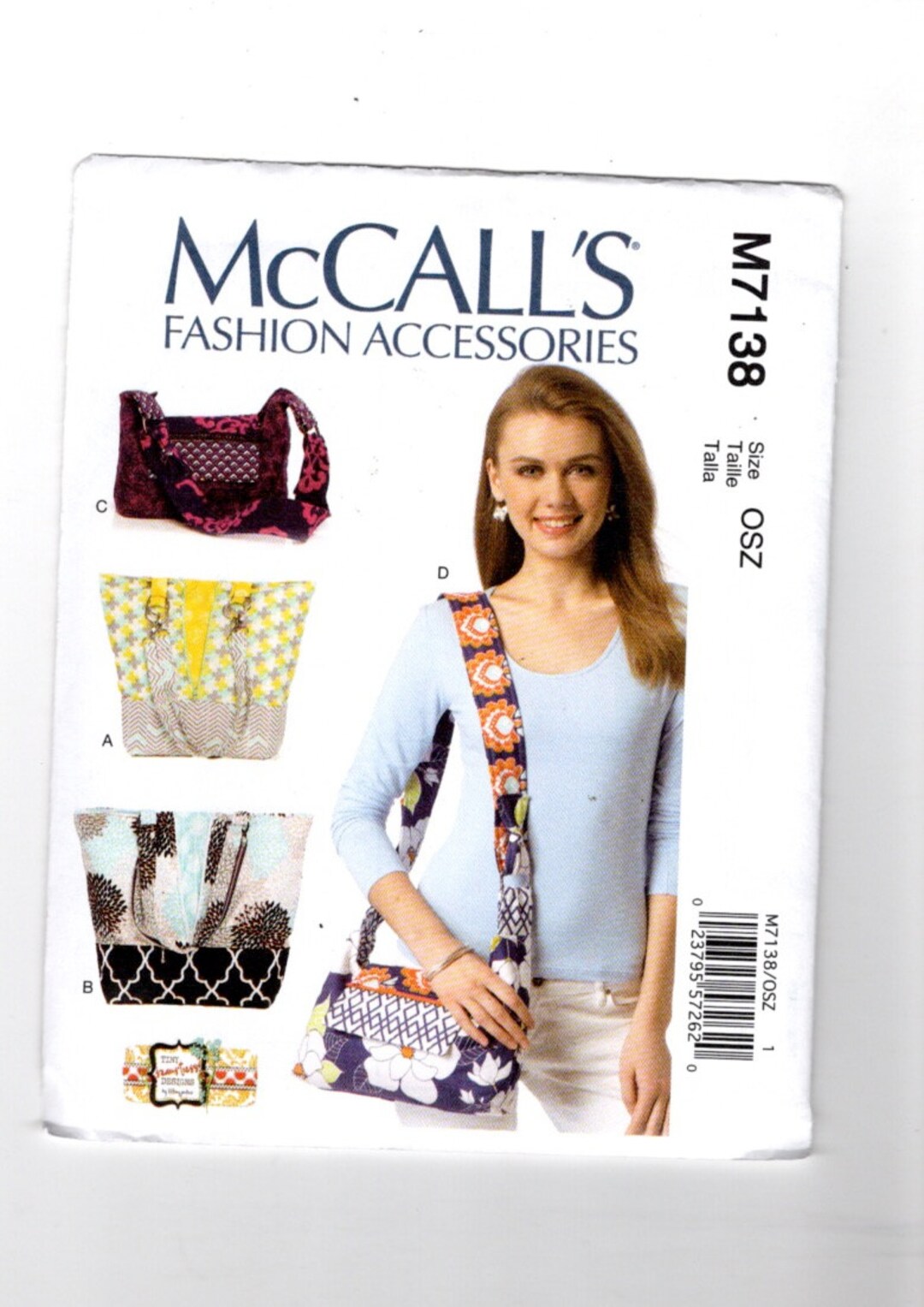 UNCUT Sewing Pattern Mccalls 7138 for Lined Bags and Tote Variations, Shoulder Bag - Etsy