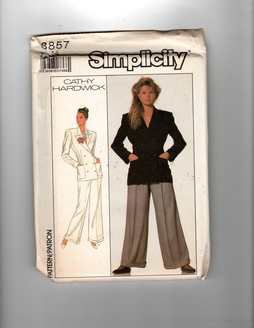 UNCUT Sewing Pattern Simplicity 8857 for Pants and Lined Jacket, Sz 14 ...