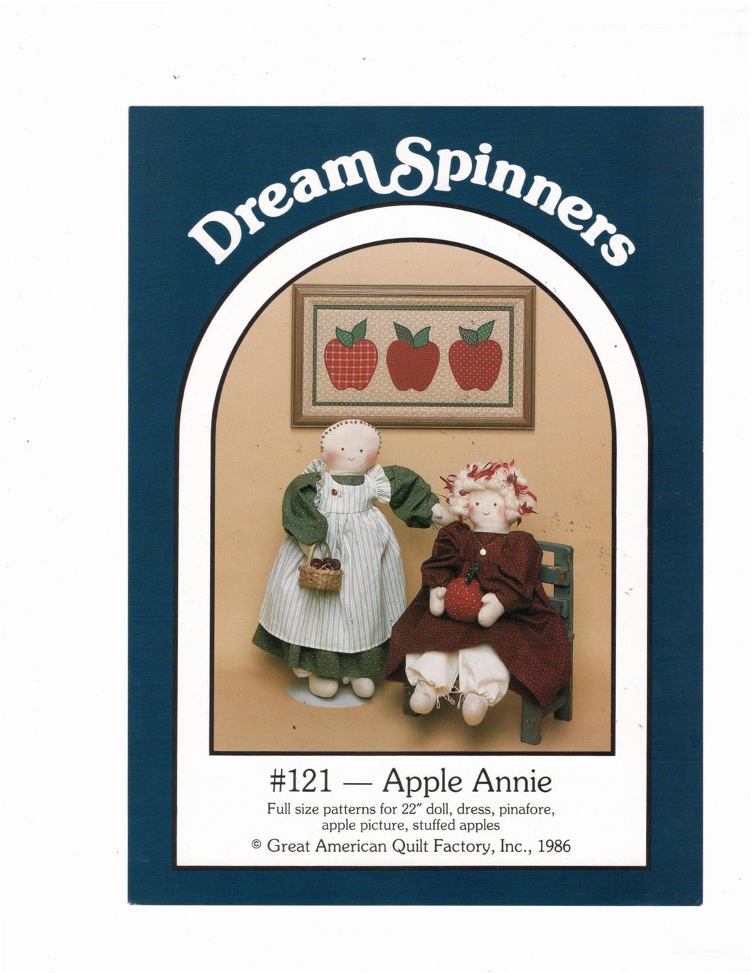 UNCUT Sewing Pattern Dream Spinners 121 for 22 Inch Doll, Dress ...