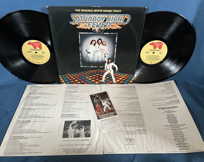 Vintage, Saturday Night Fever original Soundtrack Double LP, Vinyl Record Album, Original 1977 ...