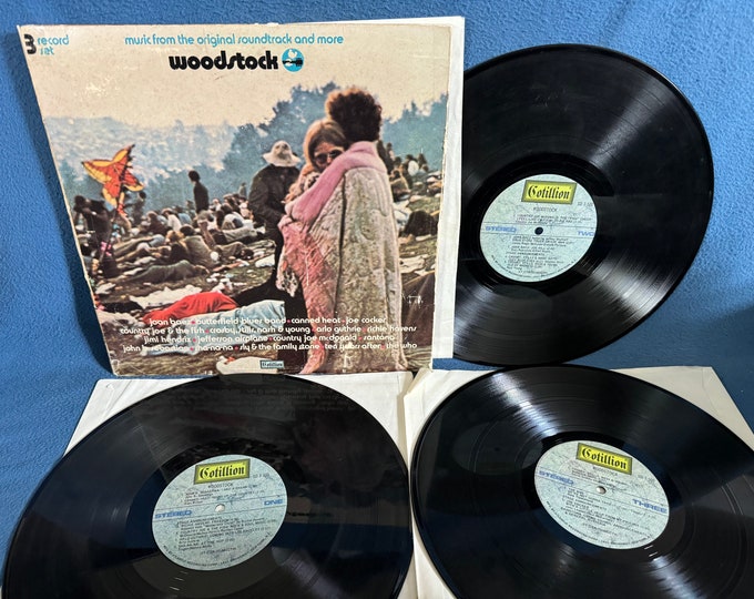RARE, Vintage, "woodstock Soundtrack" Original First Press, Vinyl 3 LP ...