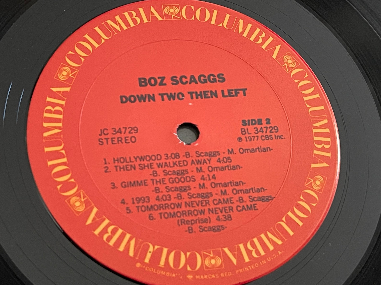 Vintage Boz Scaggs down Two Then Left Vinyl LP | Etsy