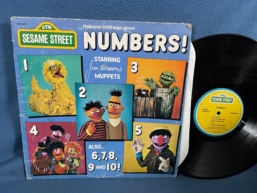 Vintage, Sesame Street, "help Your Child Learn About Numbers", Vinyl LP ...