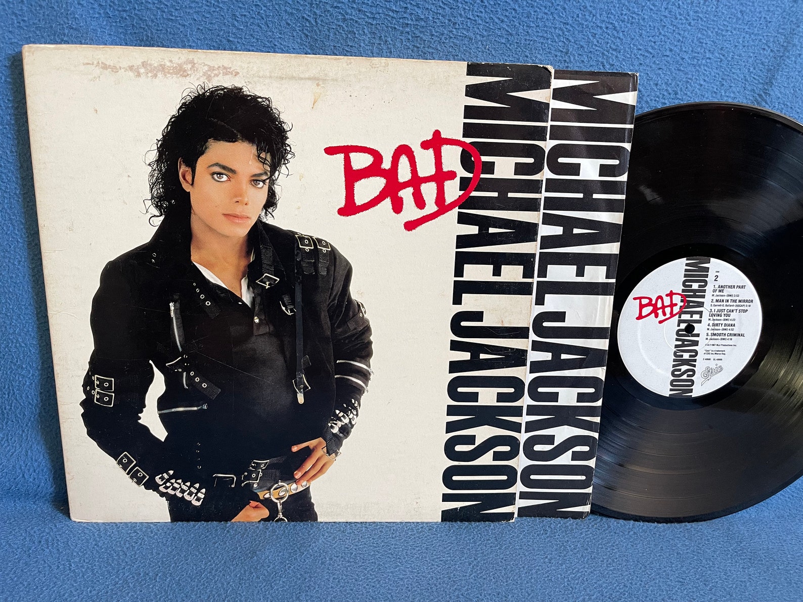 RARE Vintage Michael Jackson bad Vinyl LP Record - Etsy