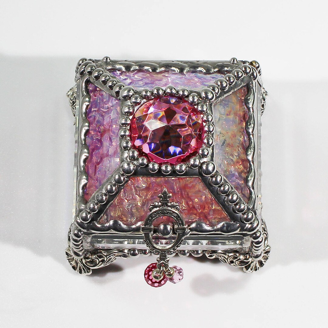 Glass Jewel, Ring Box, Engagement Ring Box, Presentation Box, Wedding ...