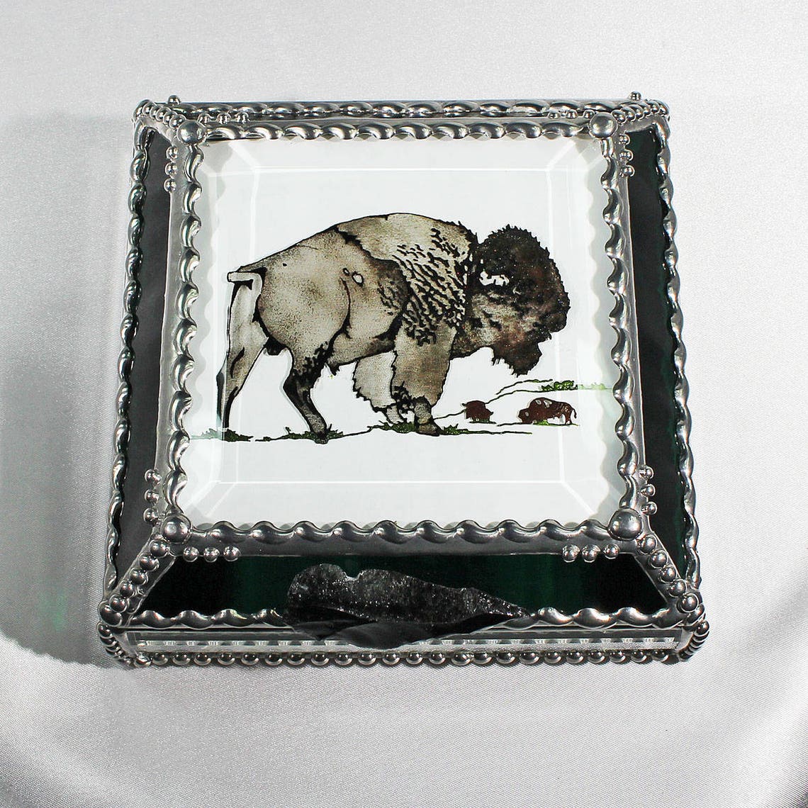 Buffalo-bison 5X5 SILVER | Etsy