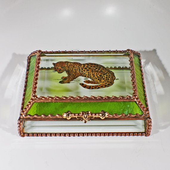 Leopard, Feline, Big Cat, Jewelry Box, Keepsake Box, African Wildlife ...