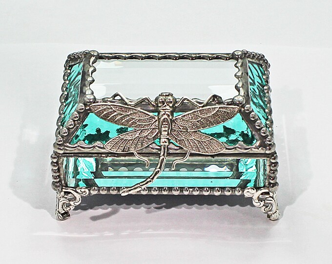 Trinket Box, Jewelry Box, Dragonfly, Glass Treasure Box - Etsy