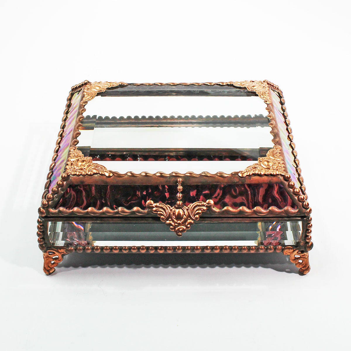 Photo Glass Jewelry Display Box - Treasure Box