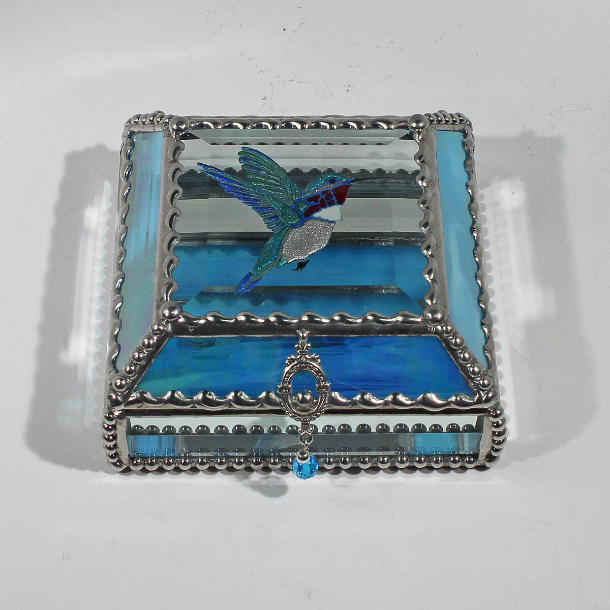 Etched, Hand Painted, Hummingbird, Stained Glass, Beveled Glass ...