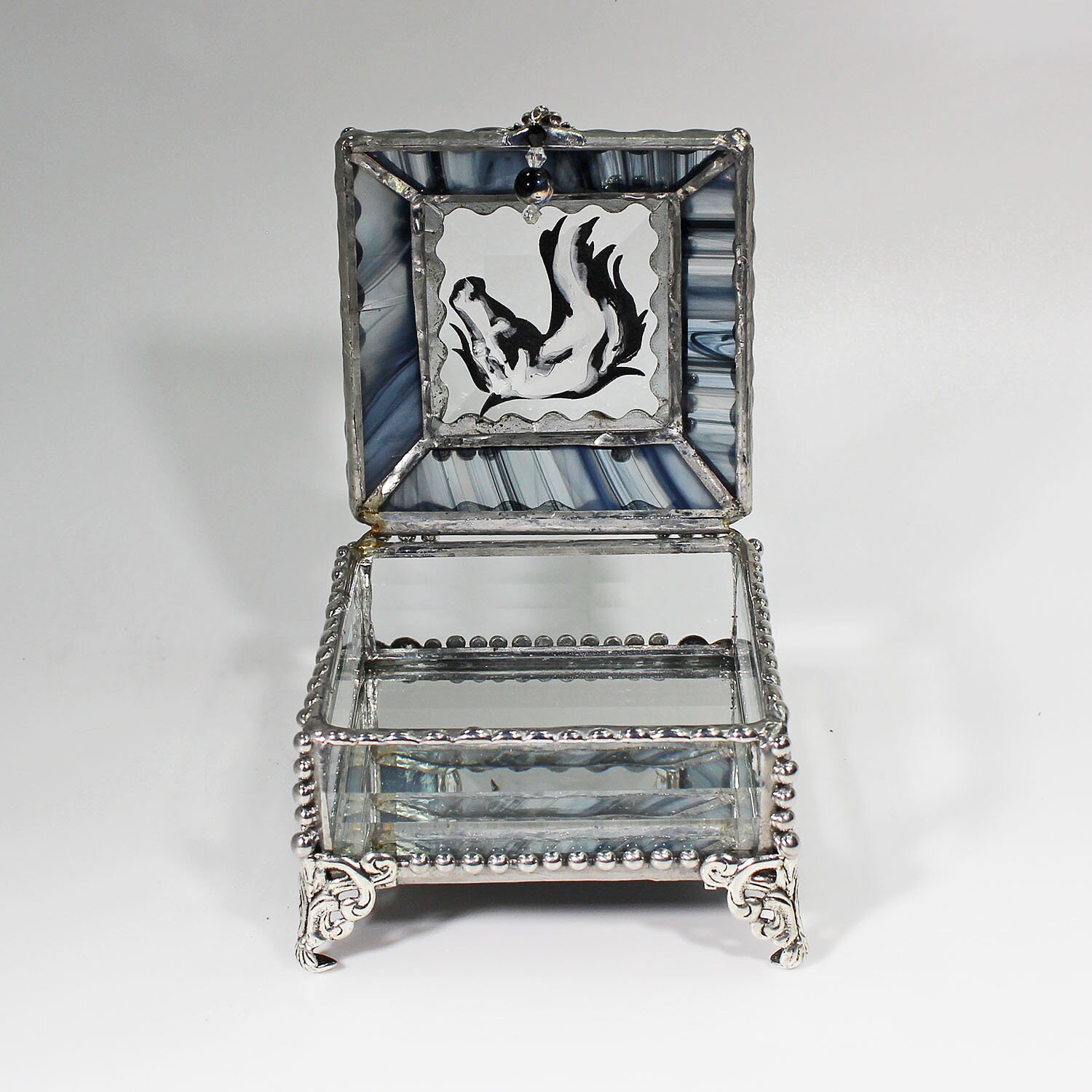 Horse, Paint, Pinto, APHA ,Equine Etched hand painted Glass Treasure ...