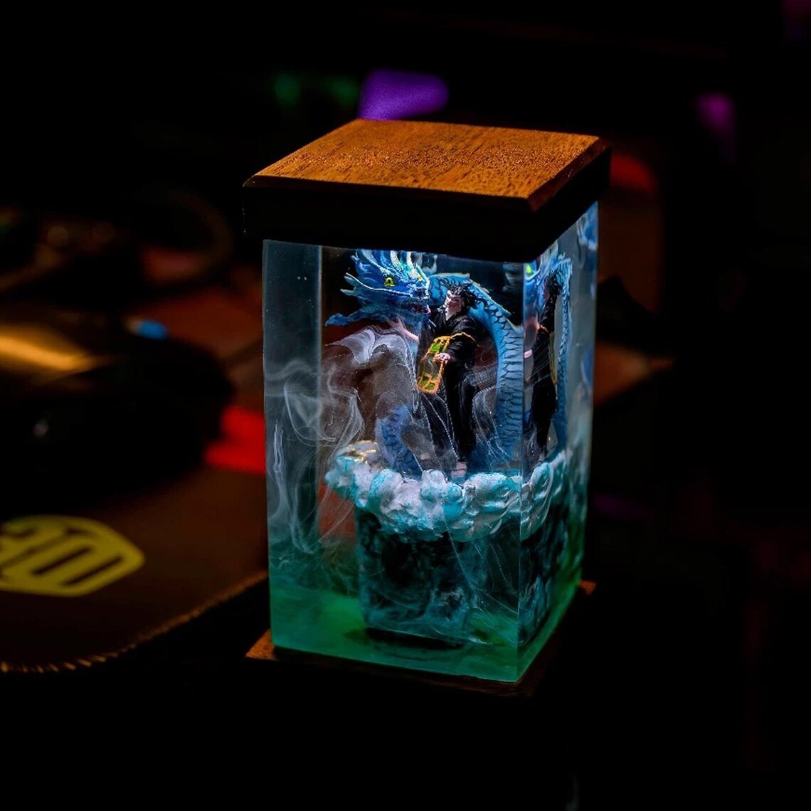 Get.o Sug.uru Epoxy Resin Wood Lamp Night Light Unique Her Him Mom Dad ...