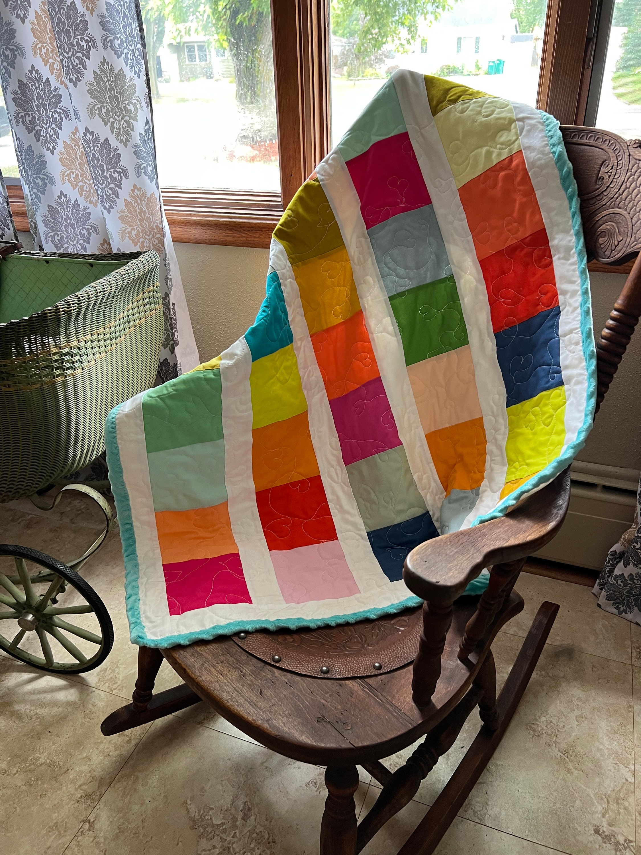 Rainbow Tracks Baby Quilt Pattern - Etsy