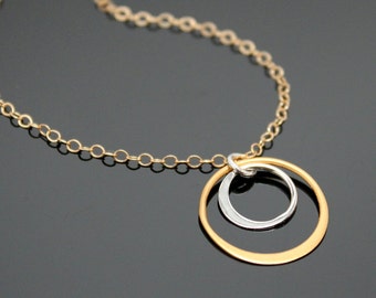 Eternity CIRCLE Necklace STERLING SILVER Silver Circle | Etsy