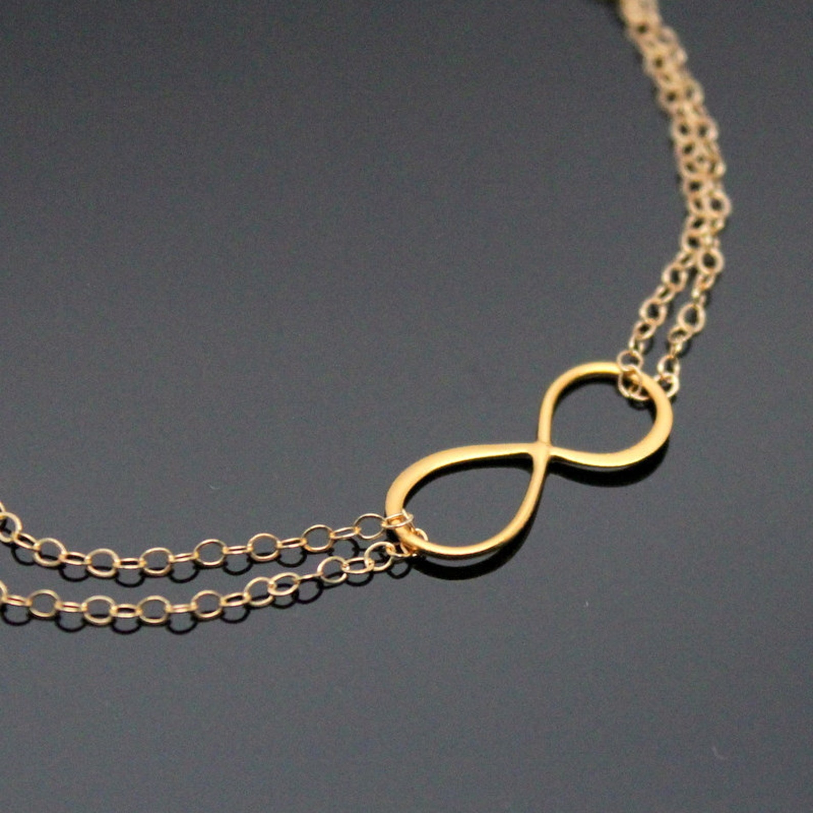 Gold INFINITY Bracelet, Gold Filled and Vermeil, Infinity Bracelet With ...