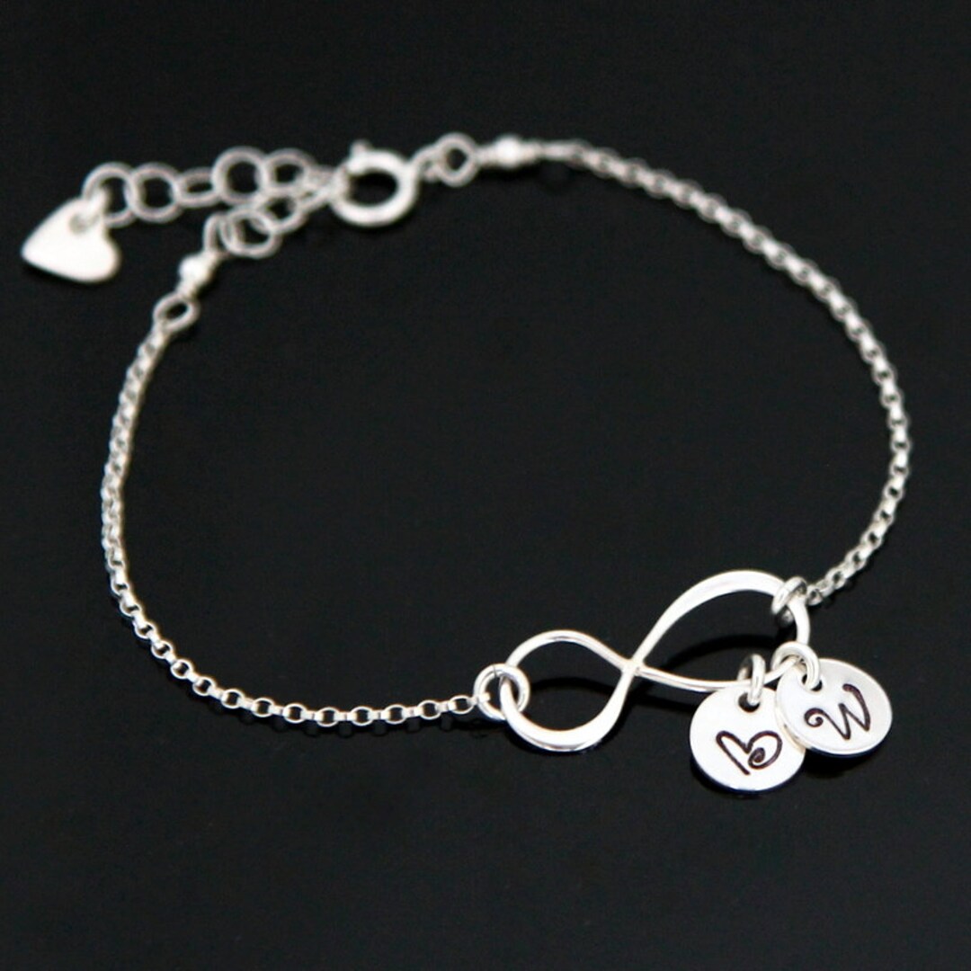 INFINITY Bracelet, Sterling Silver Infinity Bracelet, Personalized ...