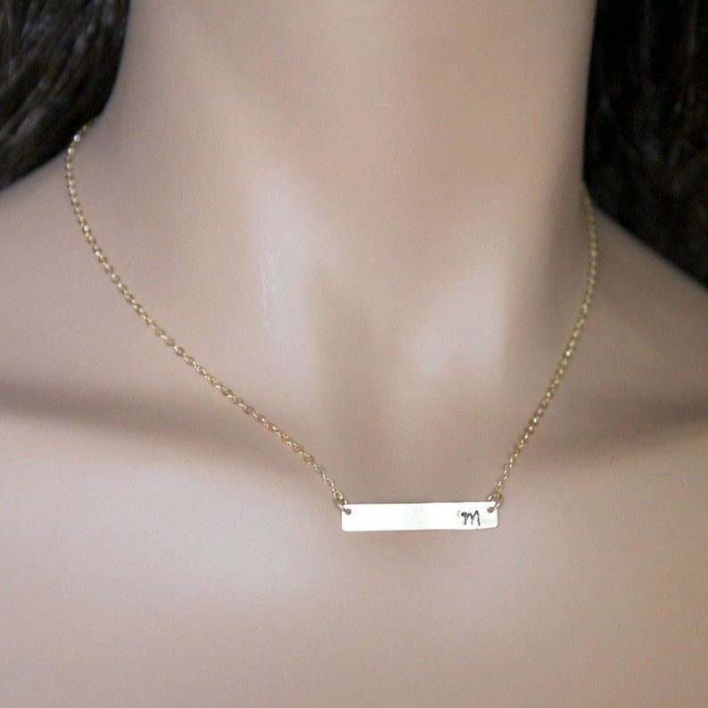 Celebrity BAR Necklace Gold Bar Necklace Nikki Reed Reese - Etsy