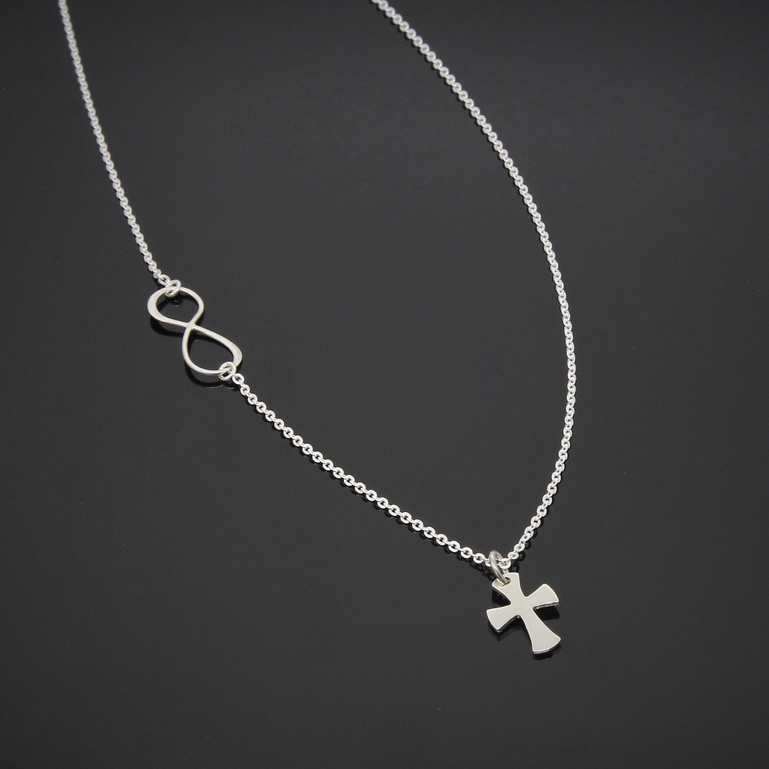 INFINITY CROSS Necklace Cross Infinity Pendant Religious | Etsy
