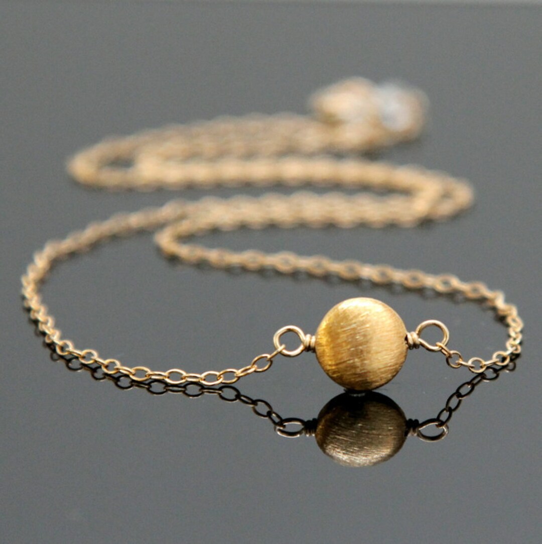 Gold COIN Disc Necklace, Circle Necklace, Gold Filled and 24K Gold ...