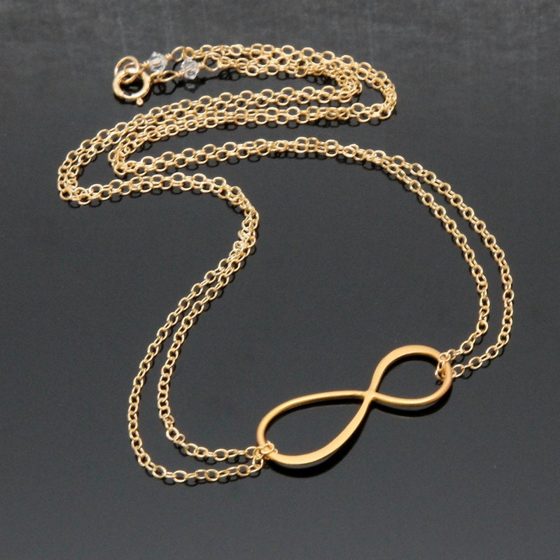 Gold INFINITY Necklace, LARGE Infinity Necklace, Gold Filled and ...