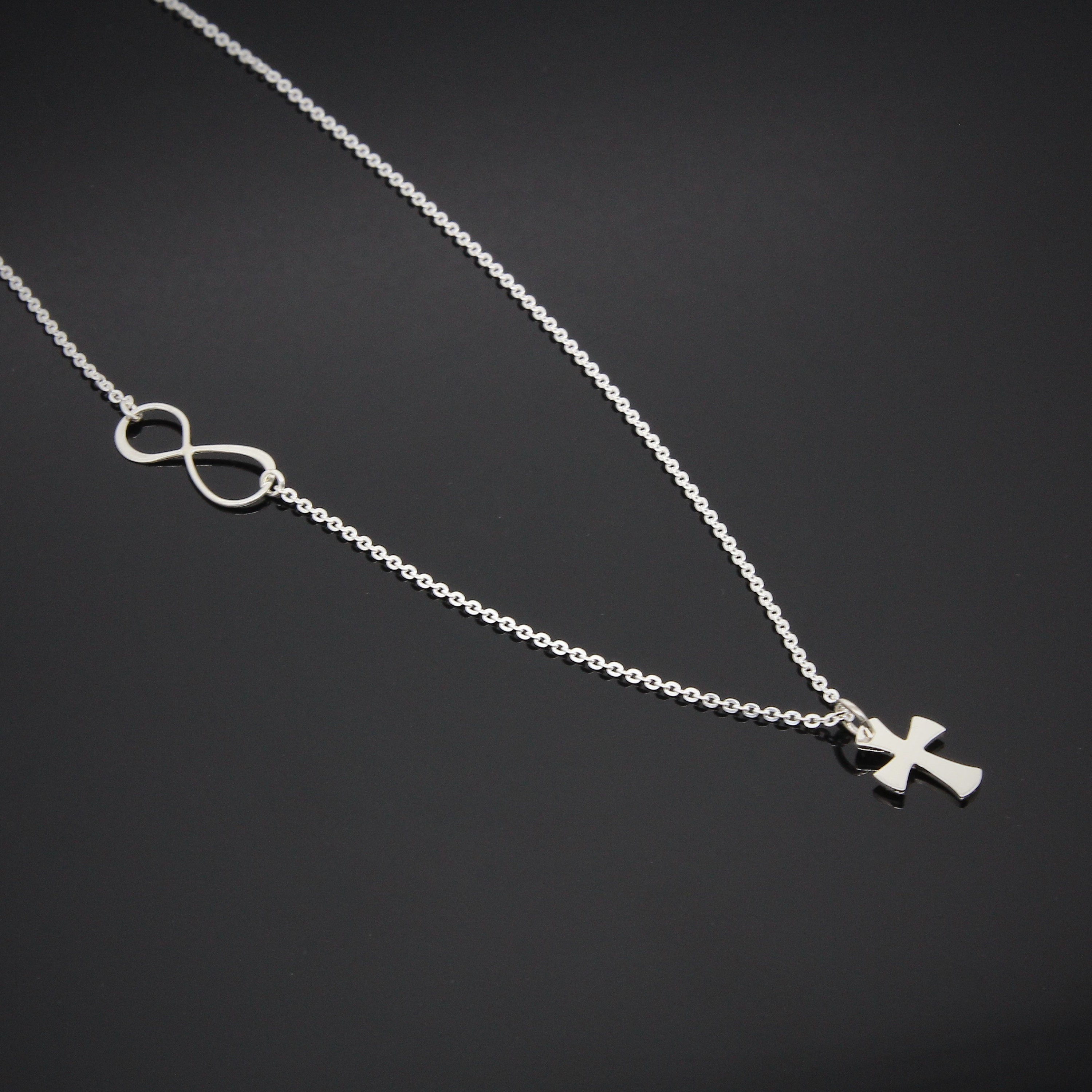 INFINITY CROSS Necklace Cross Infinity Pendant Religious | Etsy