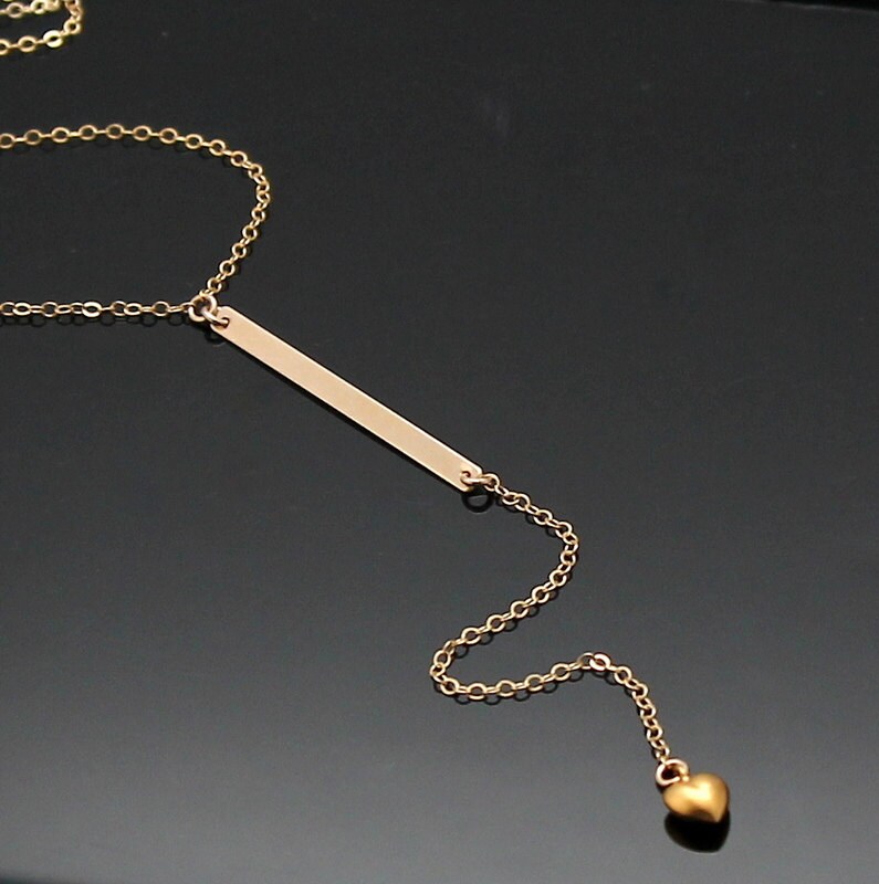 Lariat Bar Necklace, Gold Y Bar Necklace, Long Layering Necklace, Gold ...