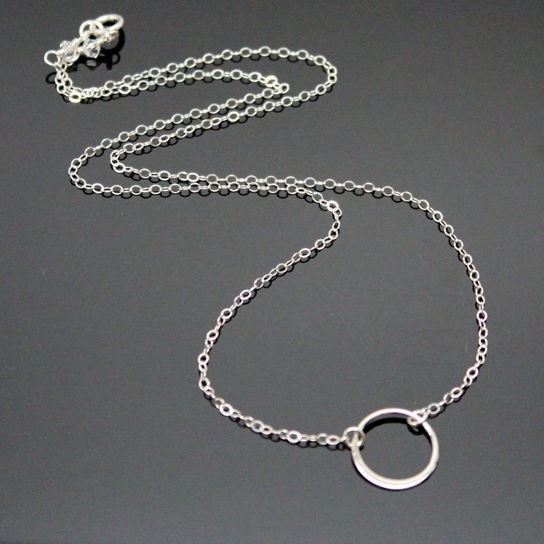 Eternity CIRCLE Necklace STERLING SILVER Silver Circle | Etsy