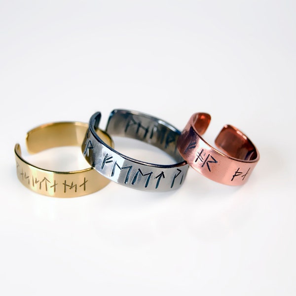 Rune Wedding Ring - Etsy