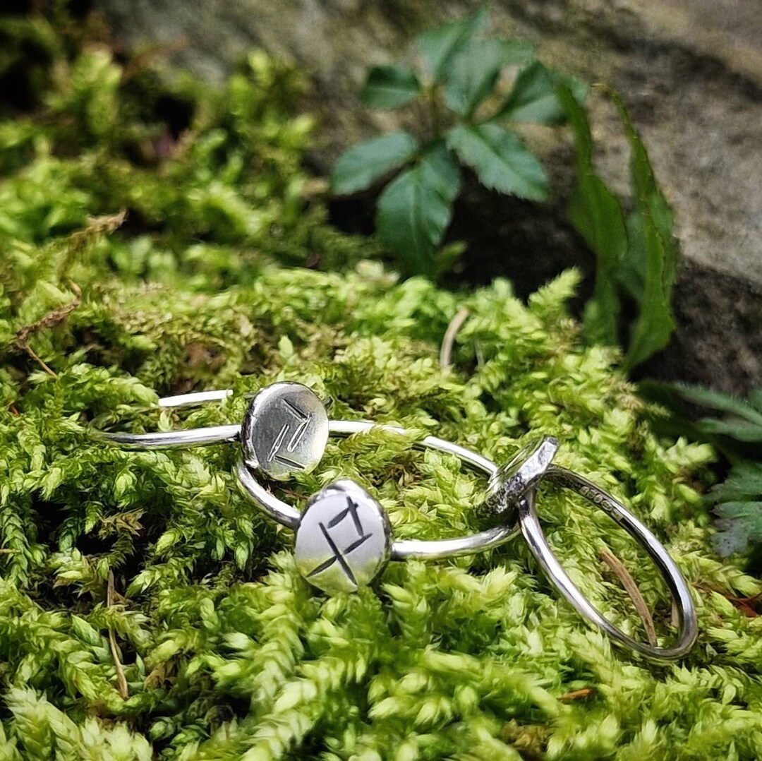 NEW Lower Price* Rune Charm Ring in Sterling Silver, Elder Futhark ...