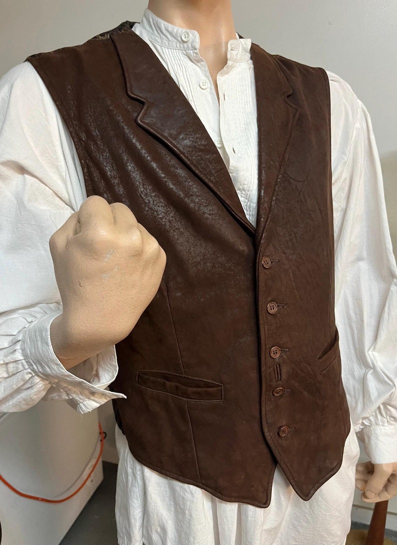 SALE Vintage J Peterman Not the Mississippi Gambler's Lambsuede Vest ...