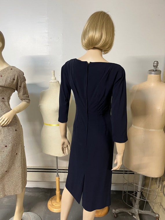 Flawless Early 1960s Vintage Mr. Mort Fitted Navy Blu… - Gem