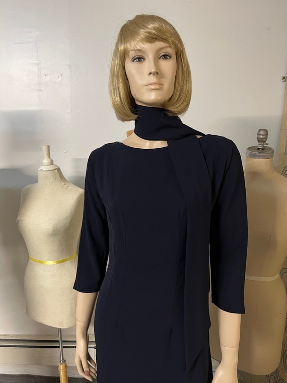 Flawless Early 1960s Vintage Mr. Mort Fitted Navy Blu… - Gem