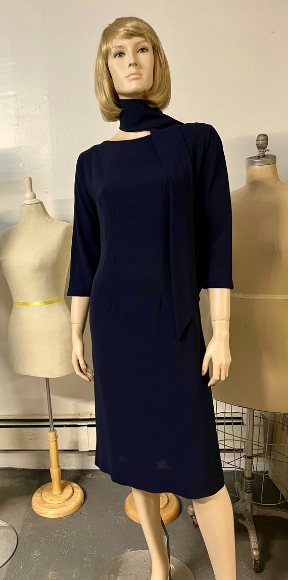 Flawless Early 1960s Vintage Mr. Mort Fitted Navy Blu… - Gem