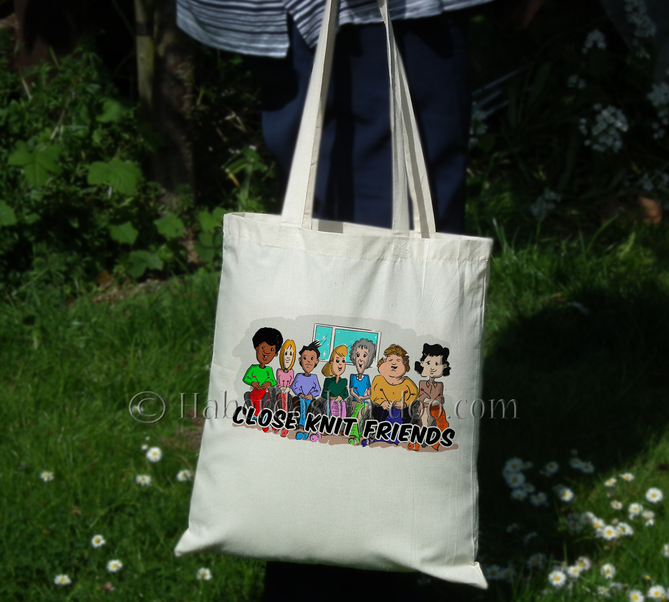 Close Knit Friends Shopping Bag / Craft Bag / Shopper / Tote Bag ...