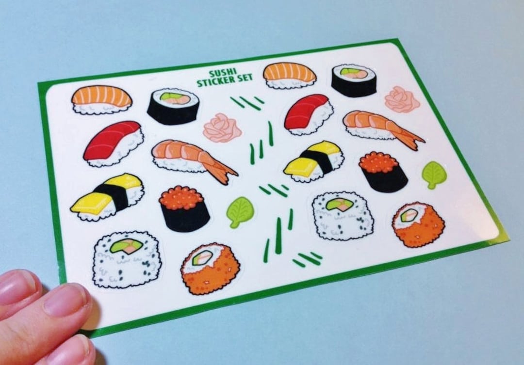 Sushi Sticker Set - Etsy