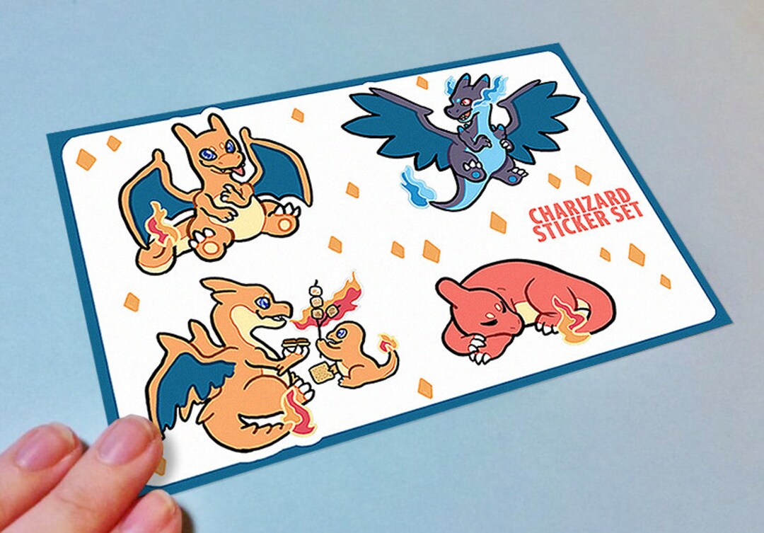 Pokemon Charizard Sticker Sheets - Etsy