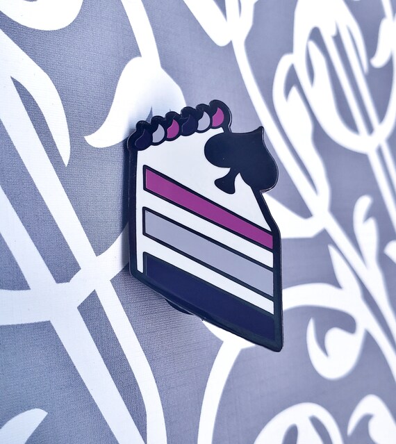Asexual Pride Enamel Pin Ace Cake Pin Ace of Cakes Pin | Etsy
