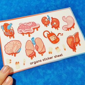 Organs Sticker Sheets | Etsy