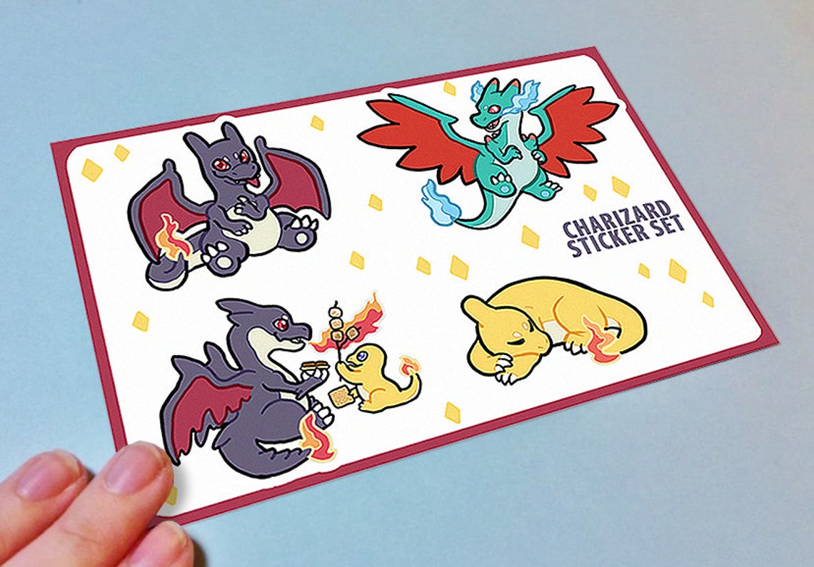 Pokemon Charizard Sticker Sheets - Etsy