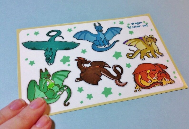Dragons Sticker Sheets - Etsy