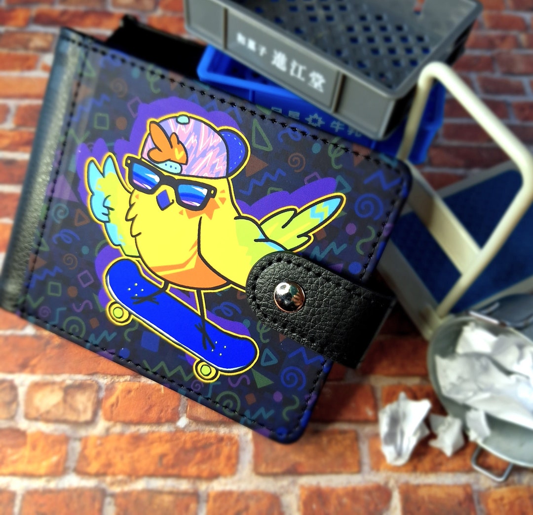 Rad Bird Wallet - Double Sided - Wallet With ID Window - Bifold Wallet ...