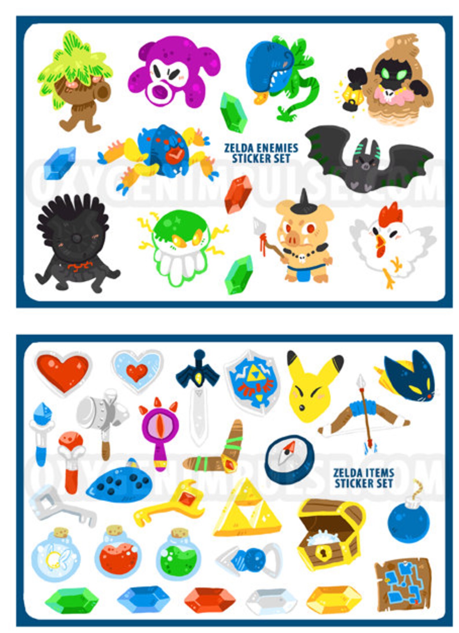 Legend of Zelda Sticker Sheets - Etsy